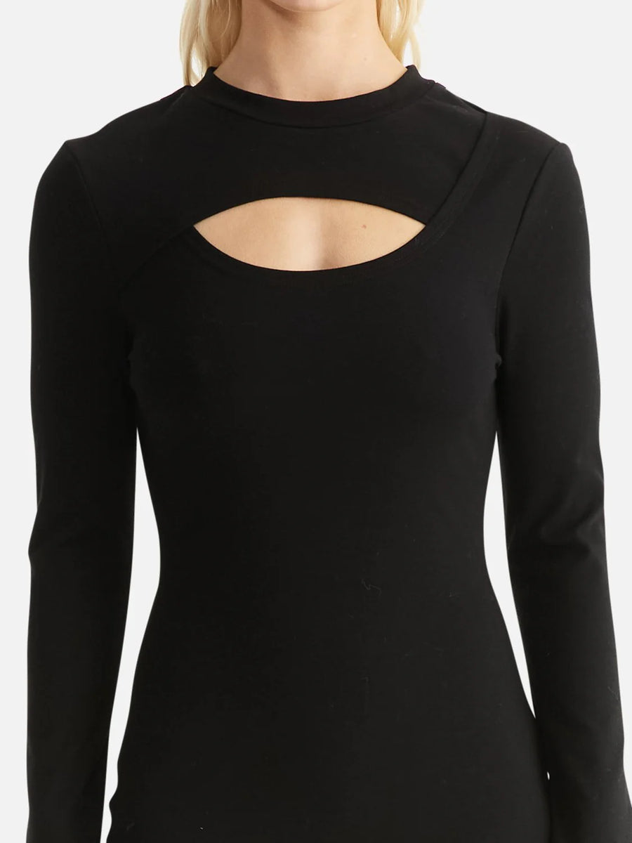 Remi Ribbed Dress | Black – oliveandclover